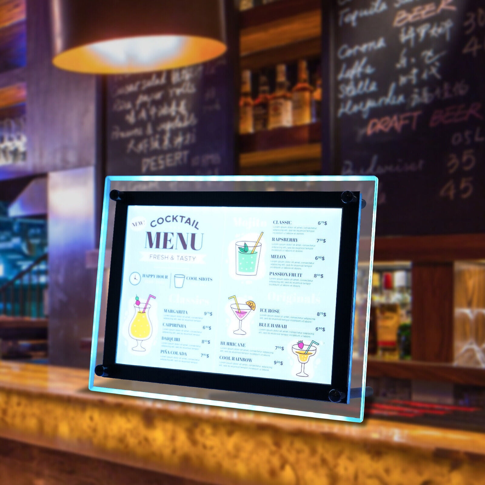 Miumaeov A4 Backlit Poster Frame Illuminated Advertising Projecting ...