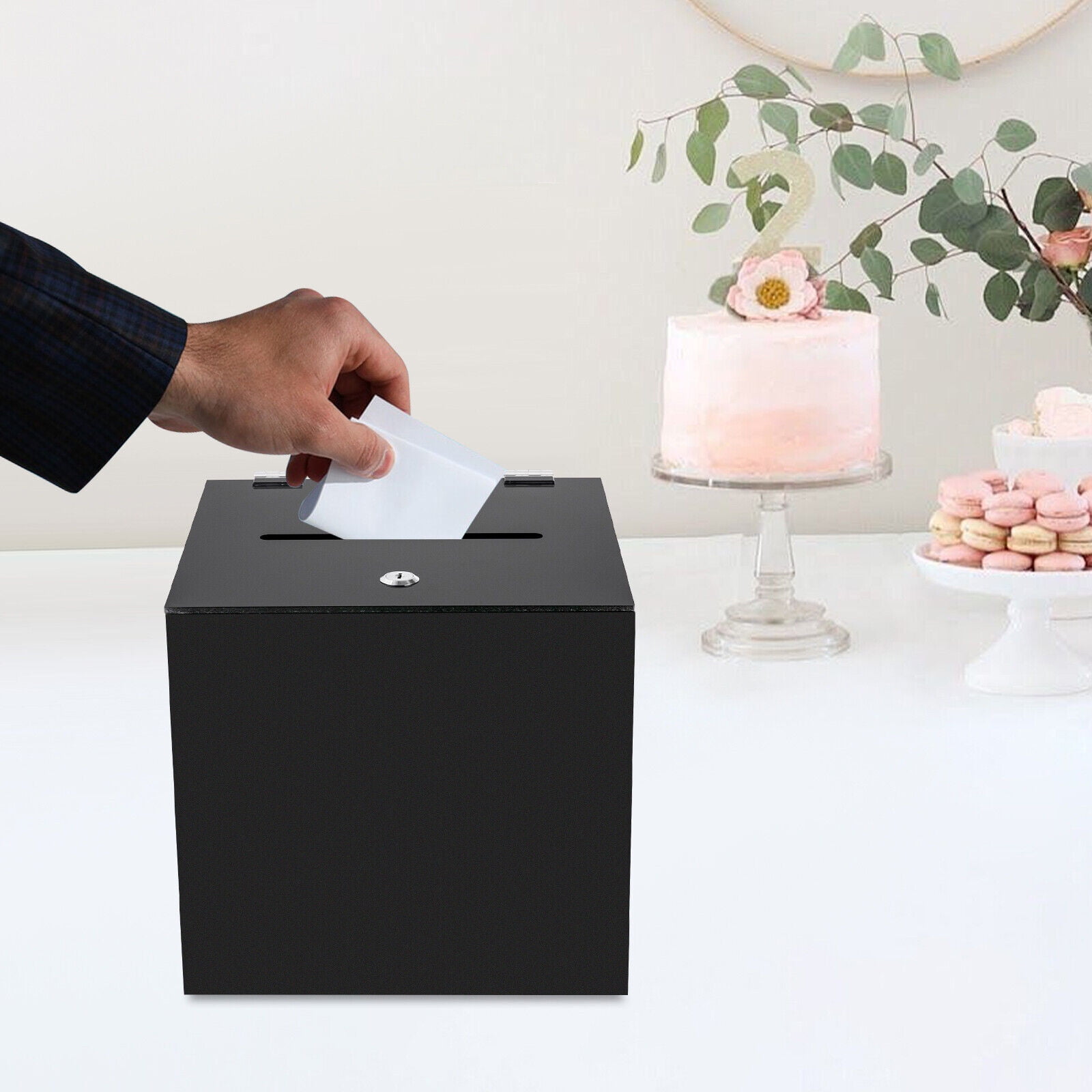 Miumaeov Acrylic Donation Box, Suggestion Box with Lock, Money Storage ...