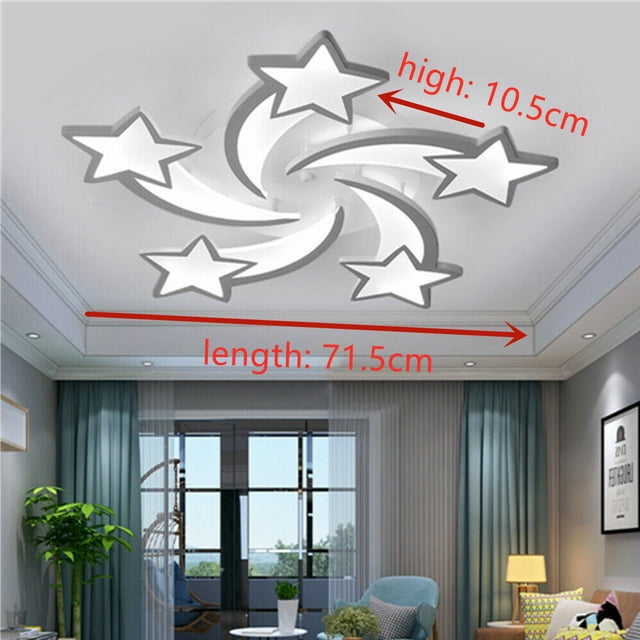 Miumaeov Acrylic LED Ceiling Light Kids Room Star Shape Pendant Lamp ...