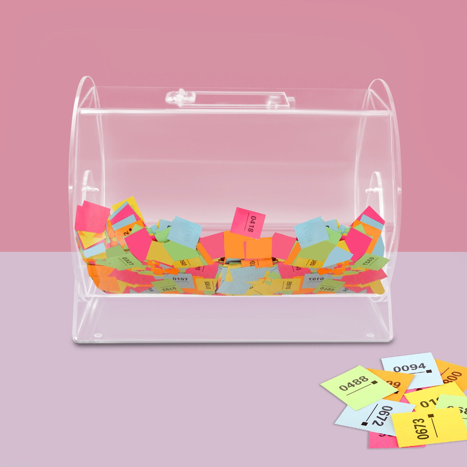 Miumaeov Acrylic Raffle Drum Professional Clear Raffle Ticket Drum ...