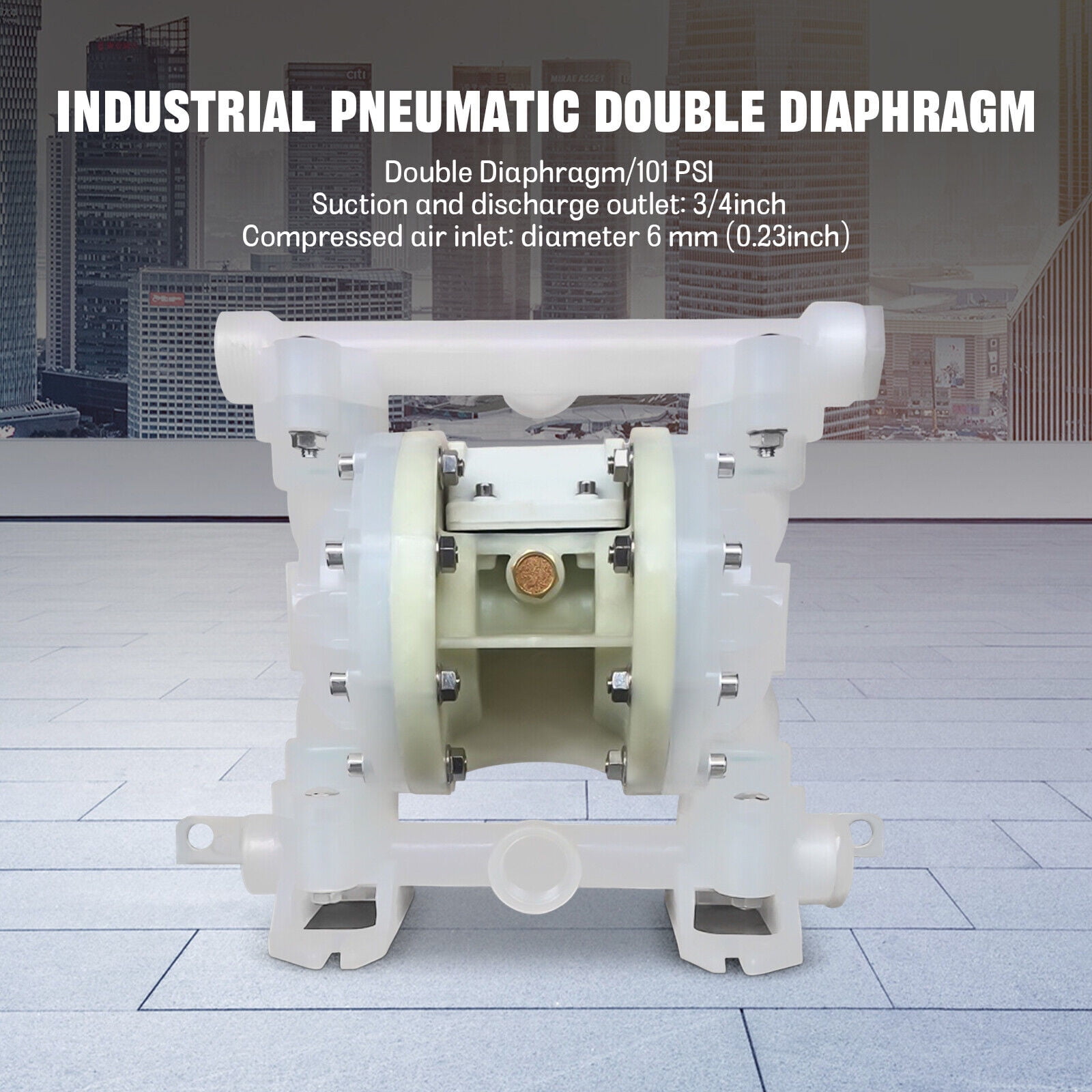 Miumaeov Air-Operated Double Diaphragm Pump Air Poly Pump Chemical Polypropylene - Walmart.com