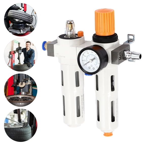 Miumaeov Air Pressor Oil Water Separator Regulator Pressure Gauge For ...