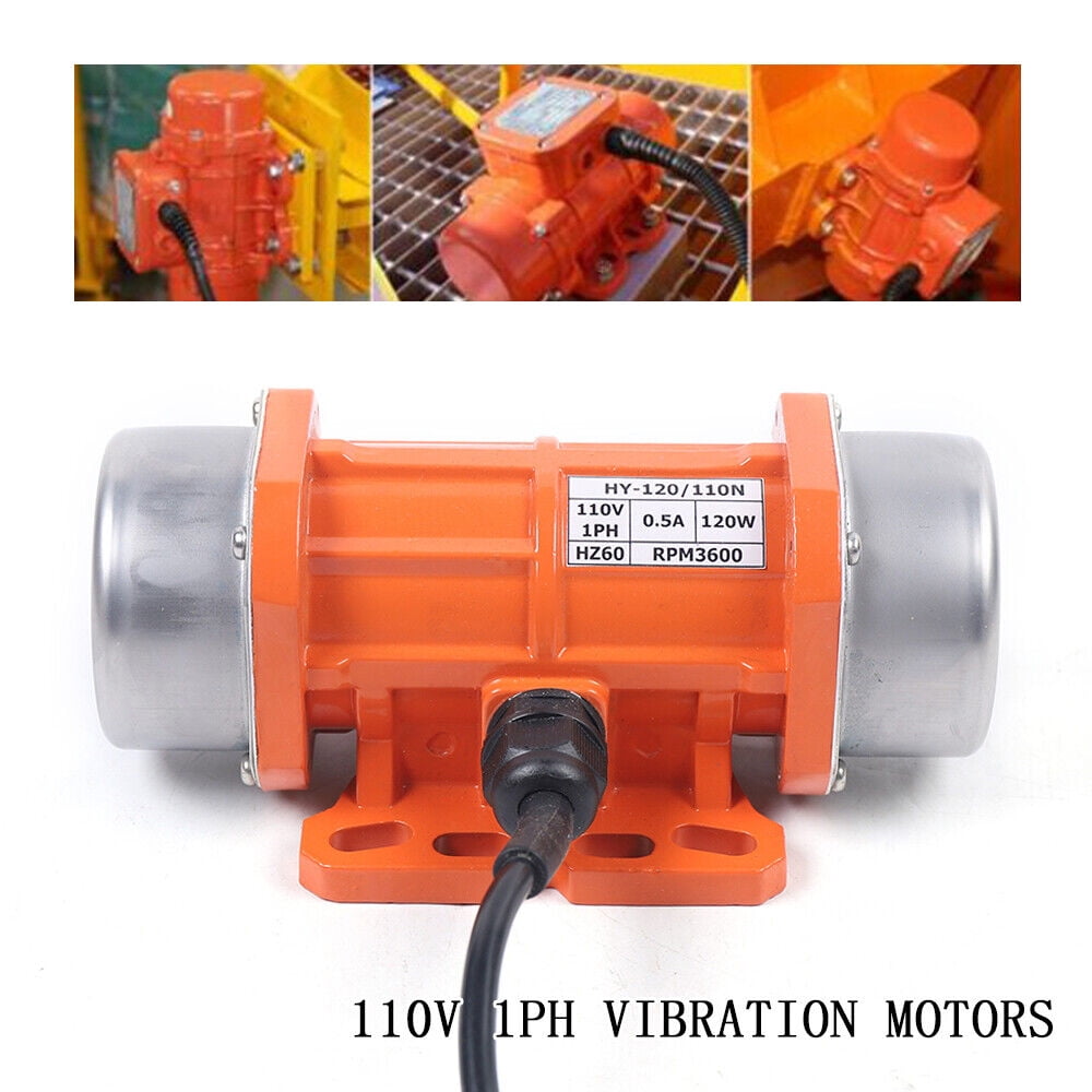 Miumaeov Aluminum Alloy Concrete Vibrator Vibration Motor AC 110V 120W Electric Vibrating Motor ...