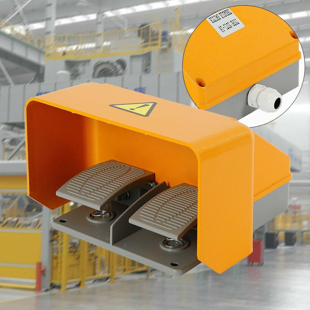 Miumaeov Aluminum Double Foot Switch Industrial Non-slip Feet Dual ...