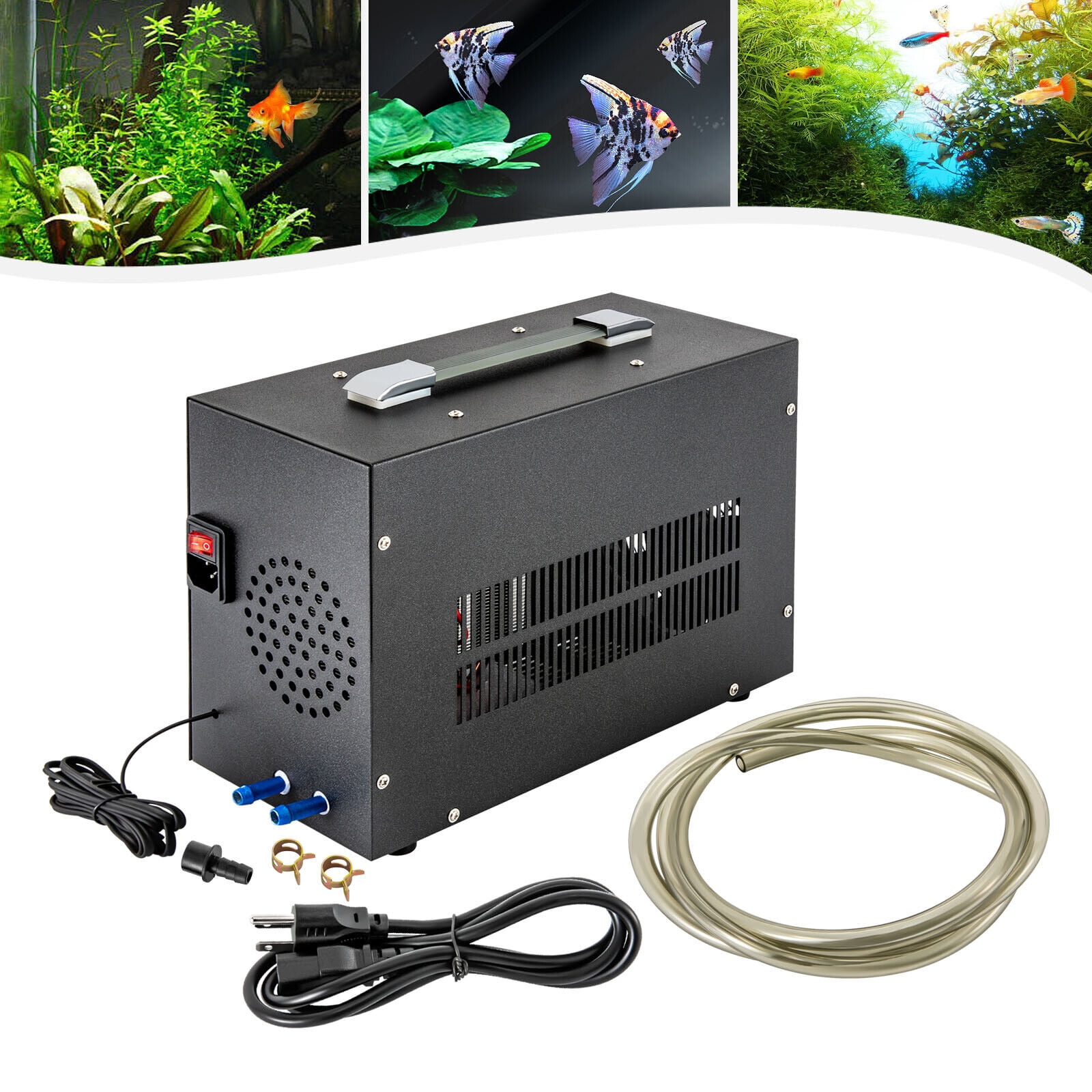 Miumaeov 15gal Aquarium Chiller, 1/10 HP Hydroponics Water Cooler for ...