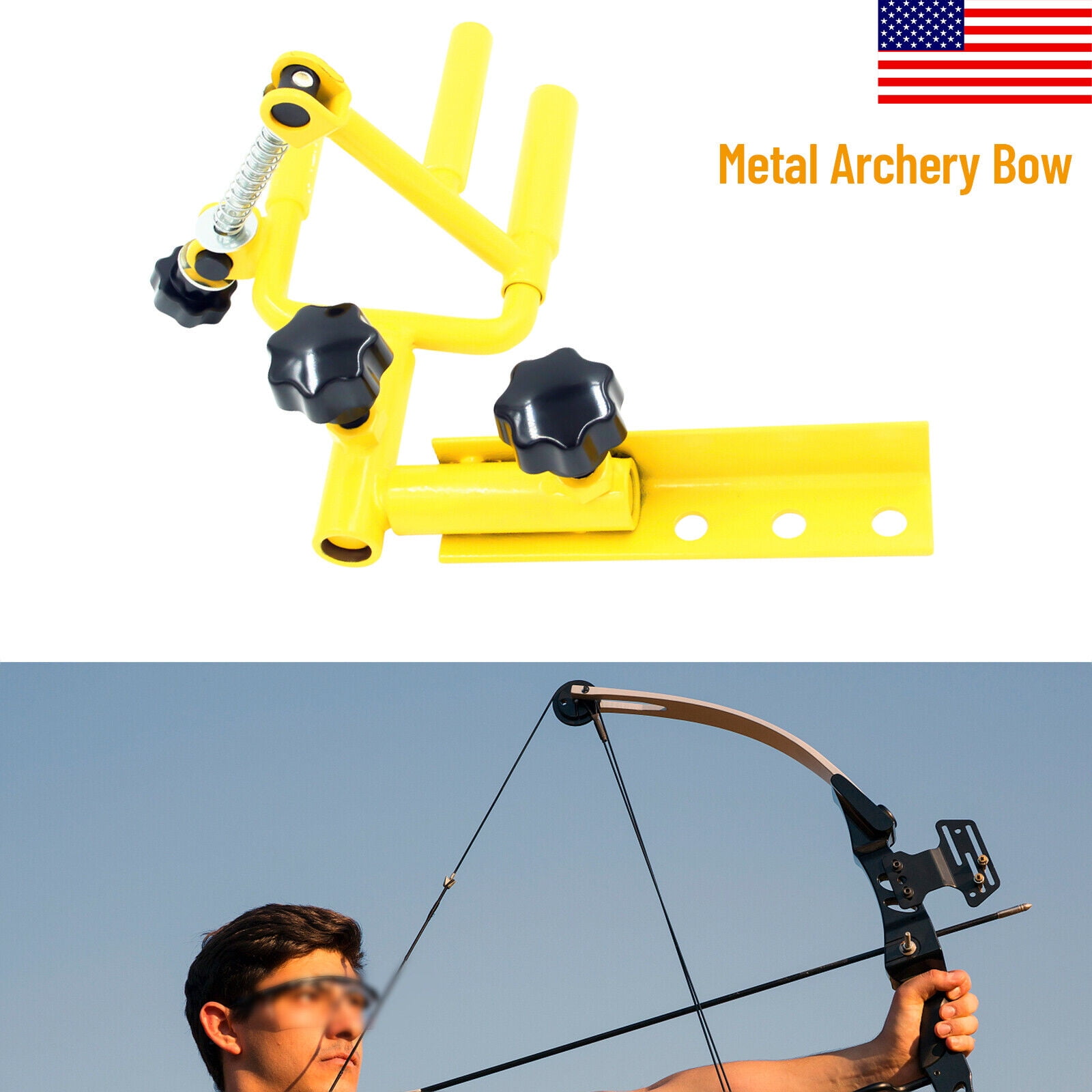 Miumaeov Archery Parallel Bow Vise and Bow String Level Set Adjustable Metal Compound Bow Target ...