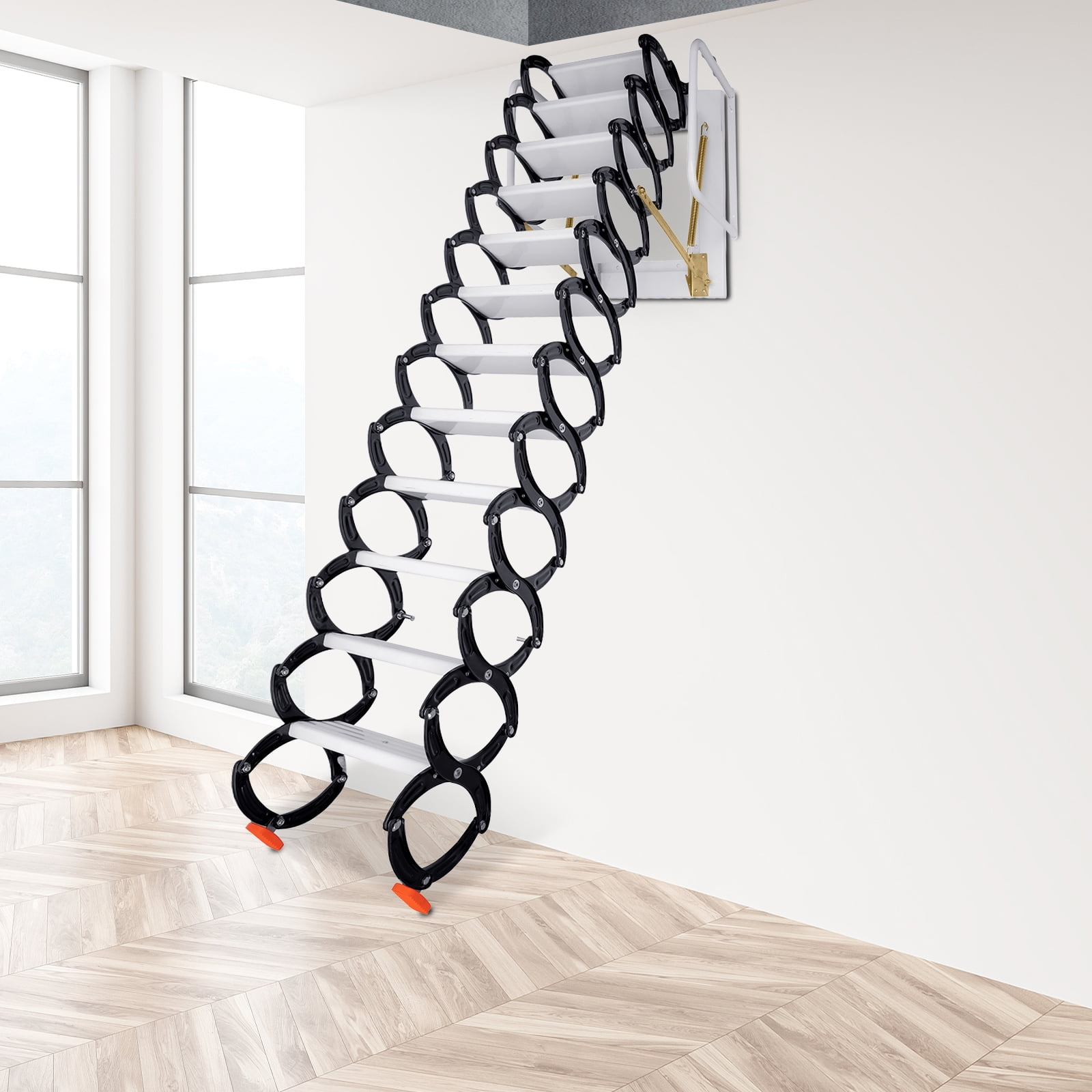 Miumaeov Attic Ladder Pull Down 11 Steps Attic Ladder Drop Down Attic ...