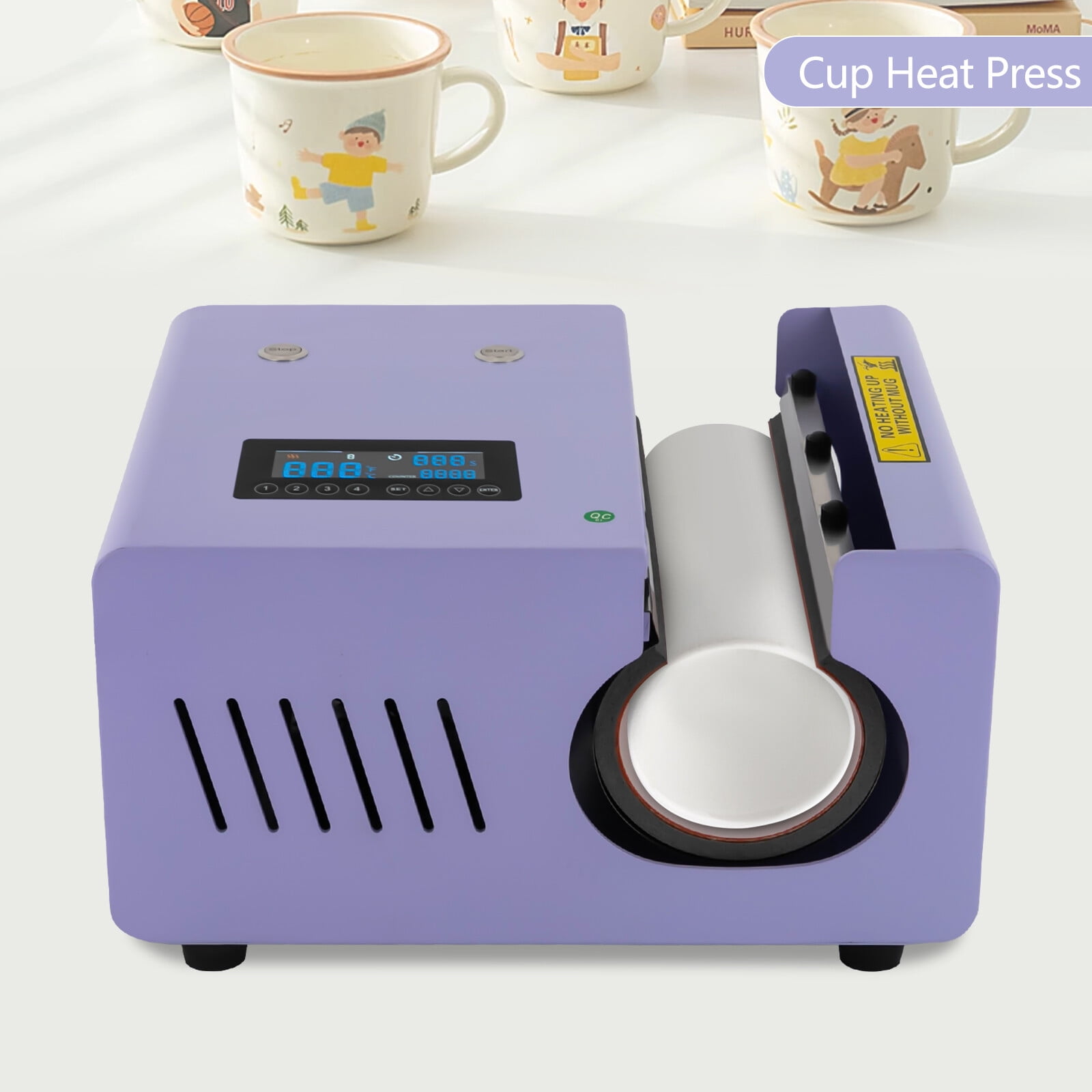 Miumaeov Automatic Electric Straight Cup Tumbler Heat Press Machine Mug ...