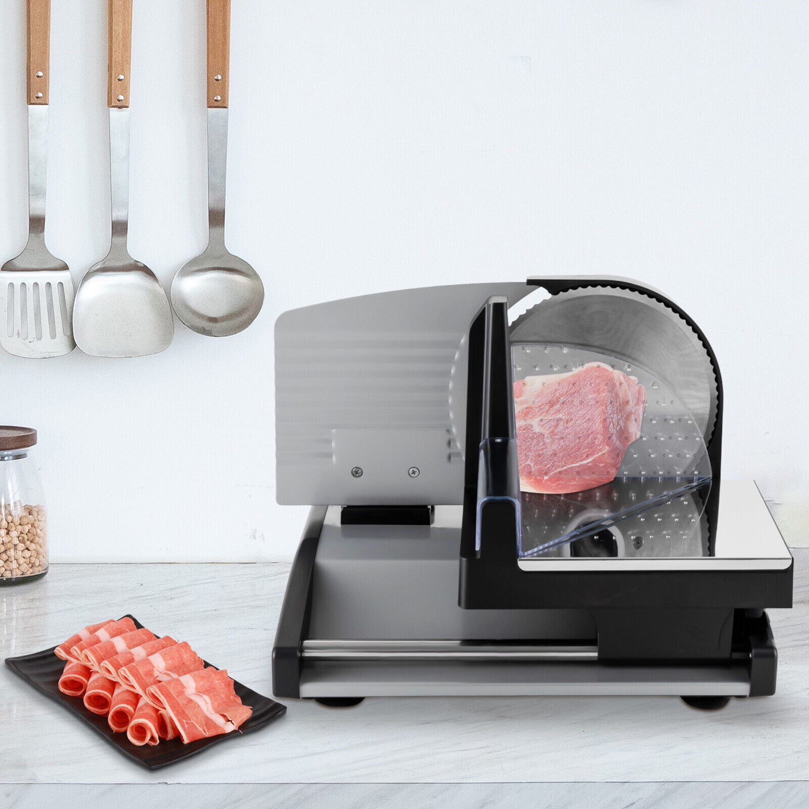 Miumaeov Automatic Meat Slicer Commercial Meat Cutting Machine Sausage ...