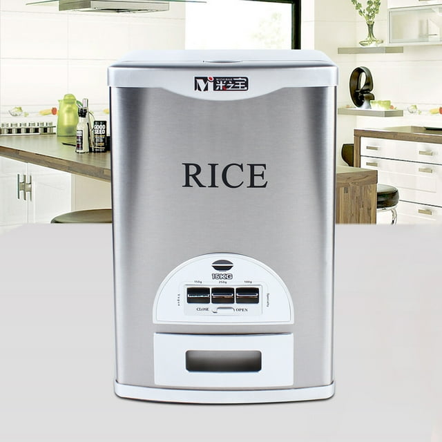 Miumaeov Automatic Rice Dispenser Storage Container Large Kitchen Food ...