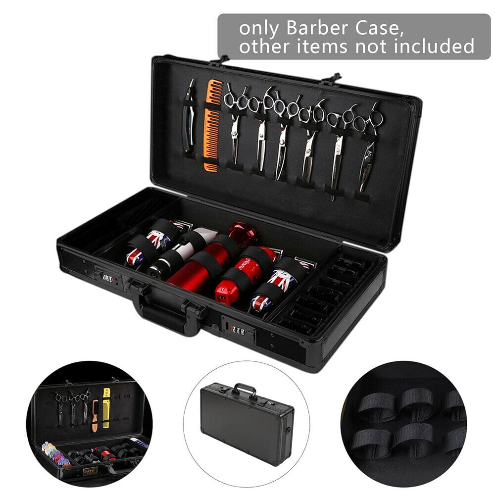 Miumaeov Barber Carrying Case with Code Lock Salon Hair Cutting ...