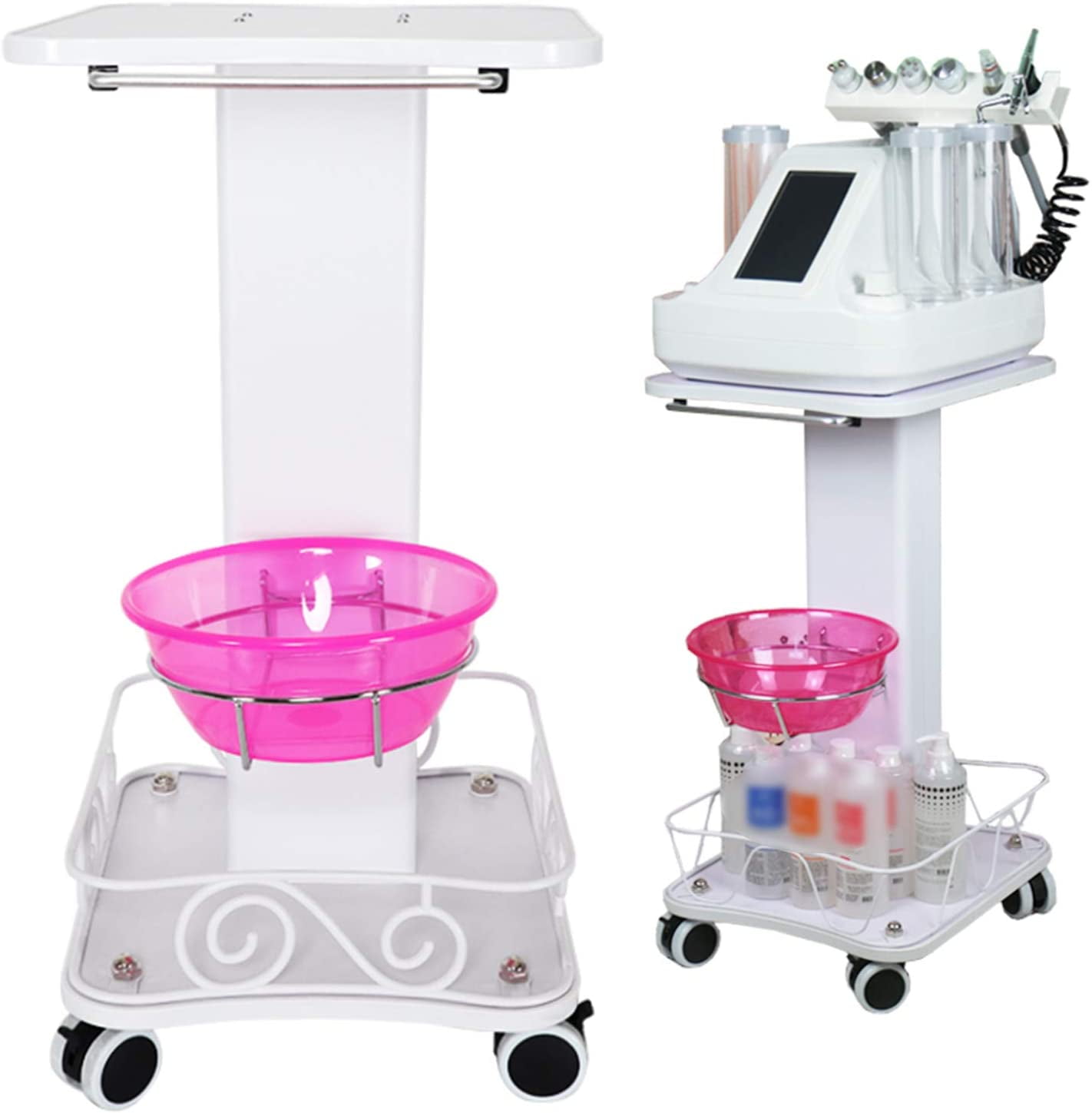 Miumaeov Salon Trolley Cart with Storage & Wheels, Mobile Spa Service ...
