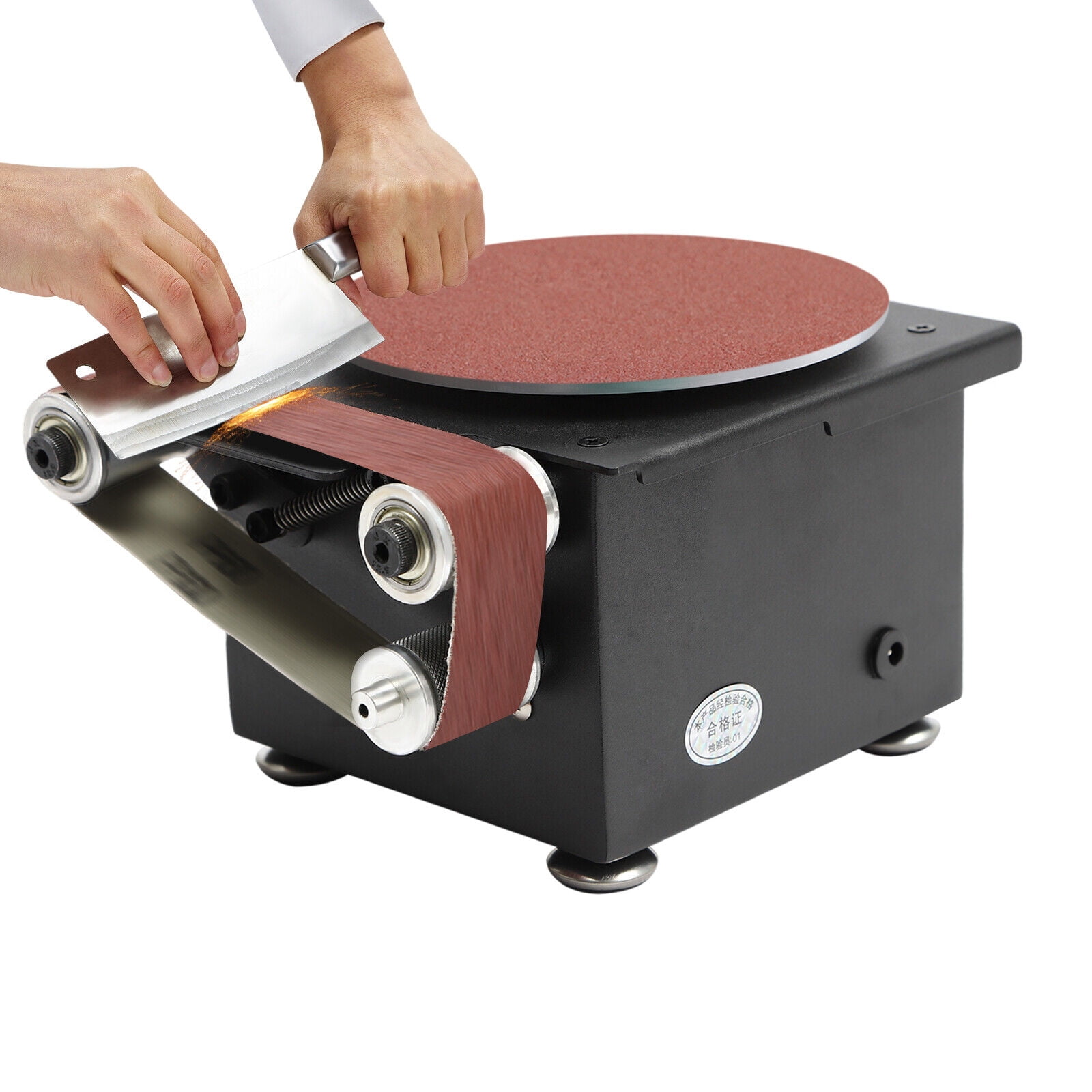Miumaeov Belt Sander Mini Belt Disc Sander with 6-Inch Sanding Disc and ...
