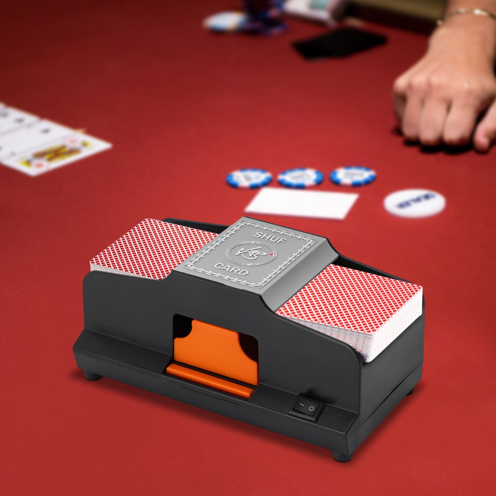 Miumaeov Black 2 Deck Automatic Card Shuffler Poker Cards Shuffling ...