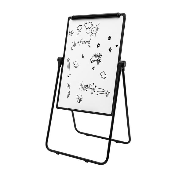 Miumaeov Black Frame Portable Whiteboard Height Adjustable Flip Chart ...