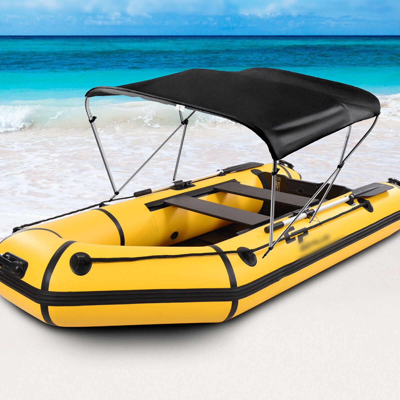 Miumaeov Boat Top Cover 3 Bow Top Boat Cover Suitable for Inflatable ...
