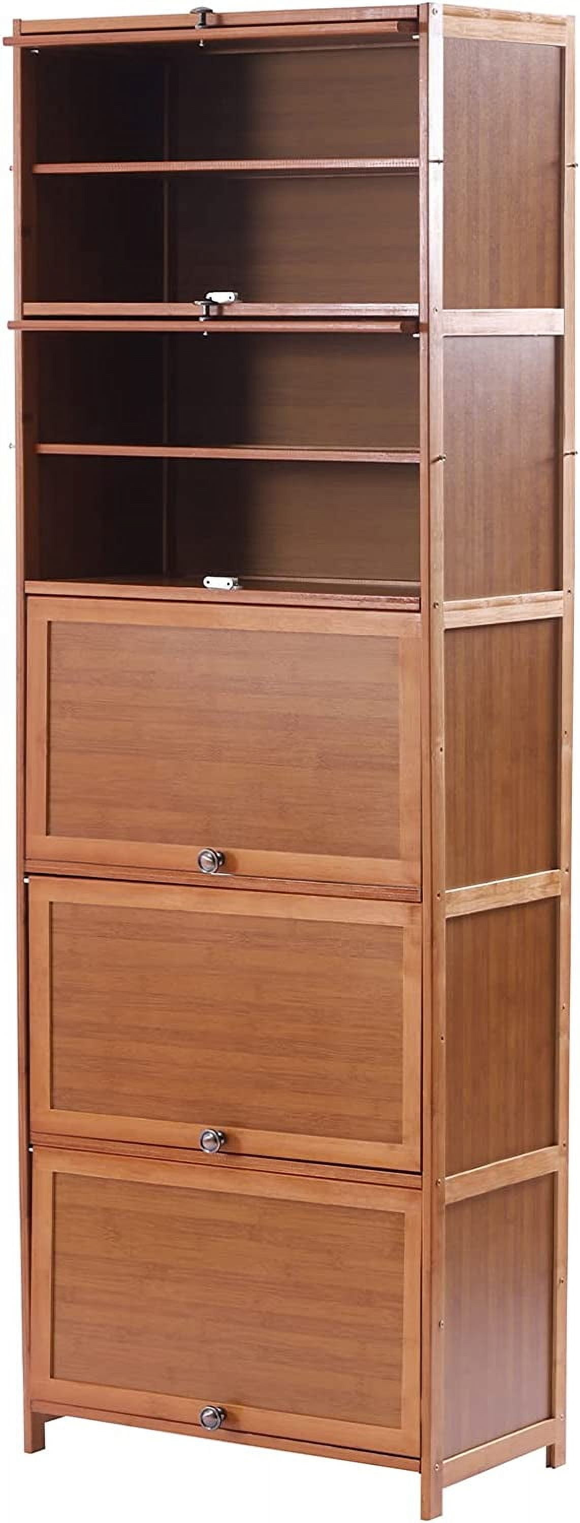 Miumaeov Brown Shoes Rack 10 Tier Storage Closet Bookshelf Organizer ...