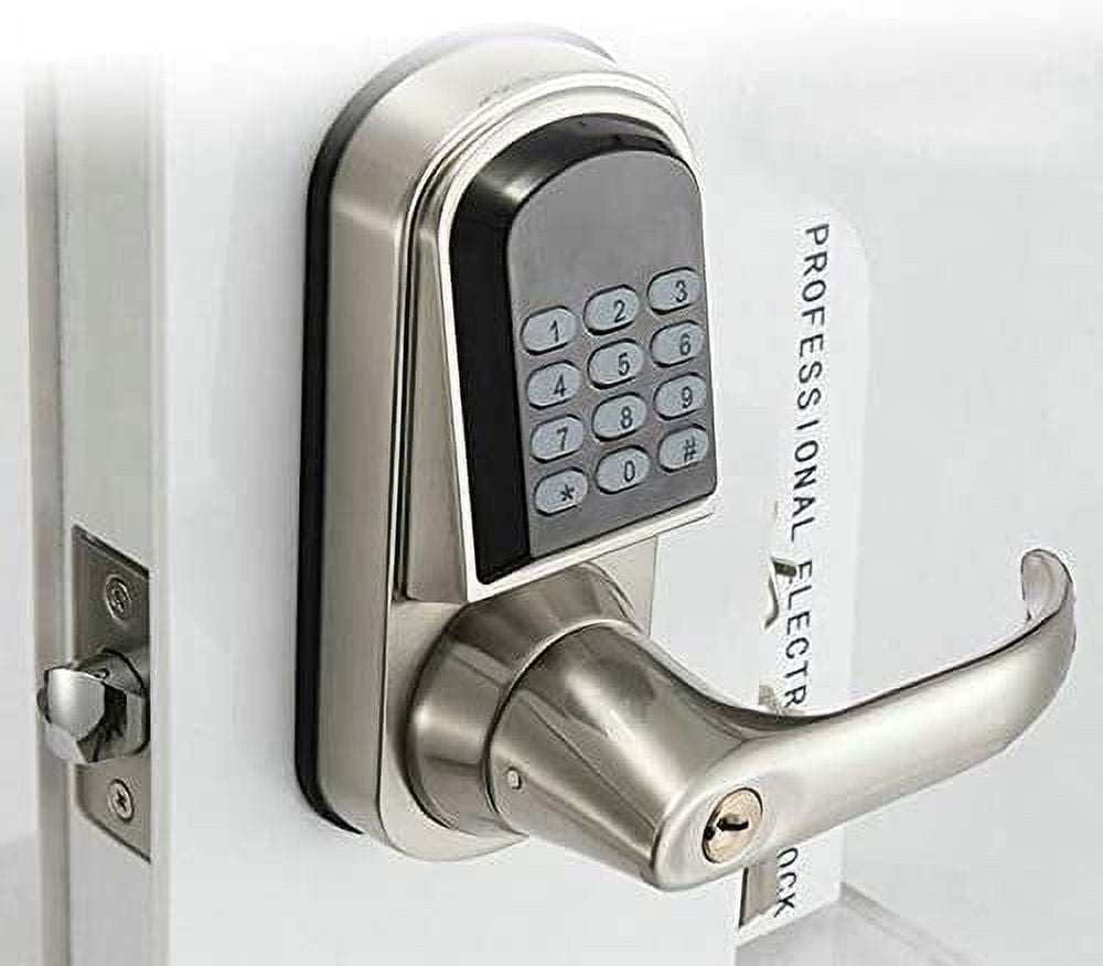 Miumaeov Brushed Nickel Electronic Password Card Lock Electronic Door ...