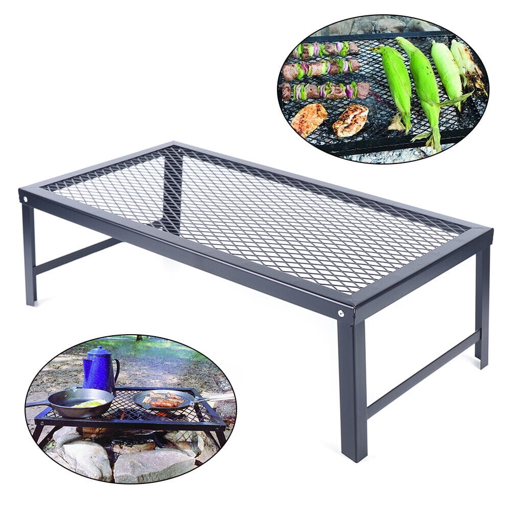 Miumaeov Camp Grill Fire Pit Grate Campfire Cooking Stand BBQ Rack Pit ...