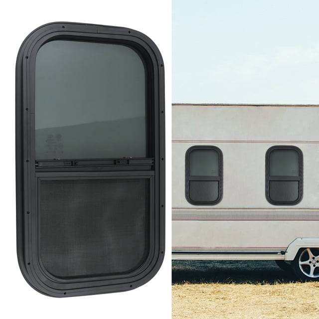 Miumaeov Camper Window Universal Camper Teardrop Windows Teardrop Black ...