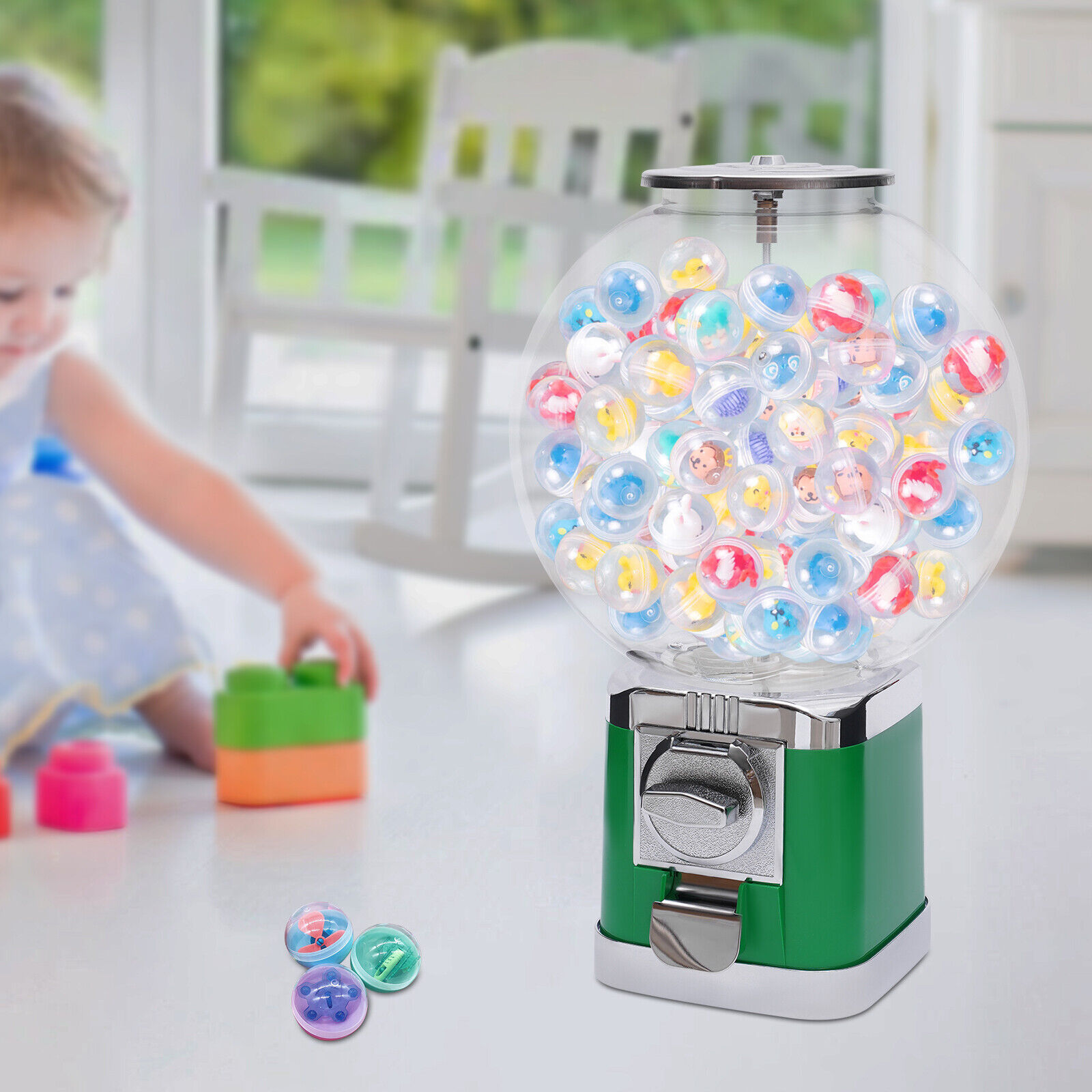 Miumaeov Candy Gumball Vending Machine Freestand Big Bubble Gumball ...