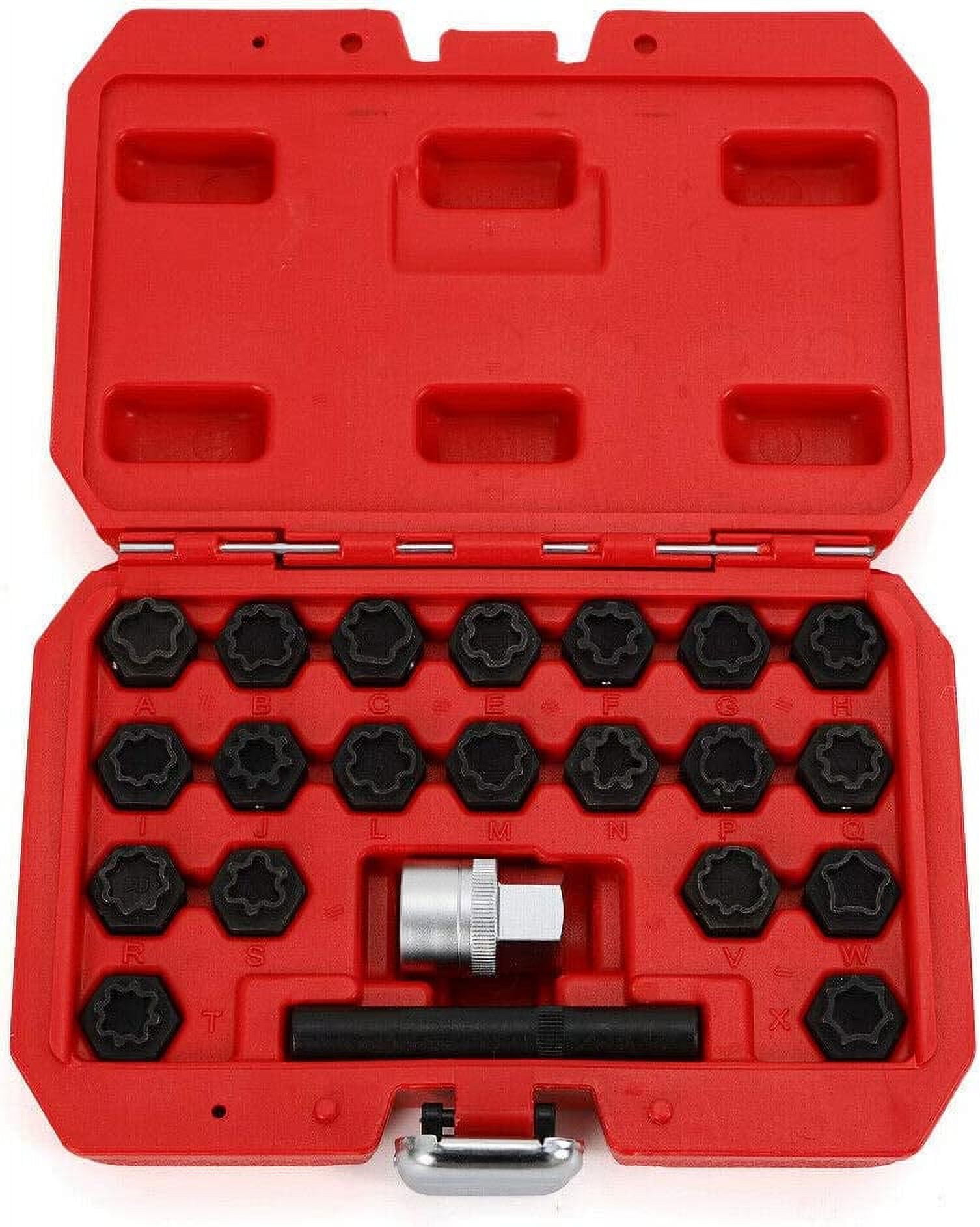 Miumaeov Car Wheel Lock 22Pc Wheel Locking Key Anti-Theft Wheel Rim Lug ...