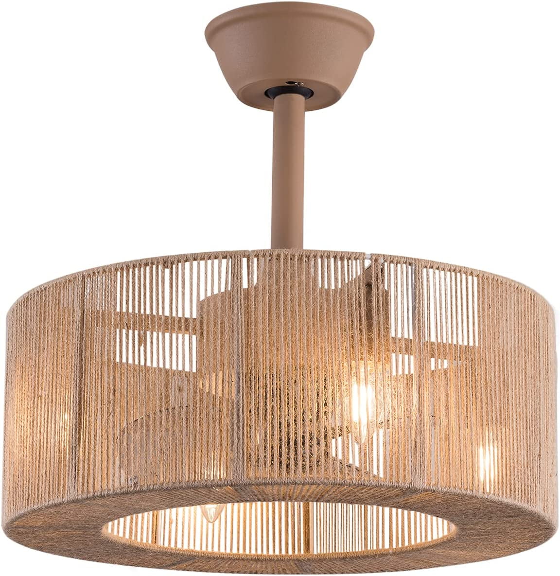 Miumaeov Ceiling Fan With Light and Remote 18" 3-speed Fringe Tassel ...