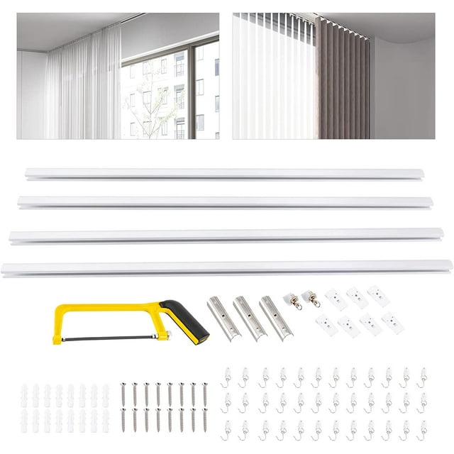 Miumaeov Ceiling Mount Curtain Track Kit with Hooks, Small Size for ...