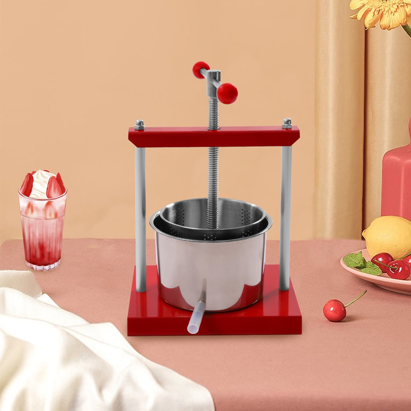 Miumaeov Cheese Tincture Herb Fruit Wine Manual Press, Stainless Steel ...