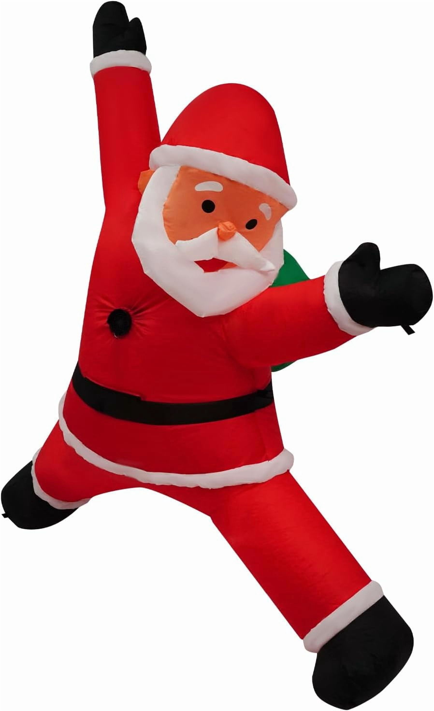 Miumaeov Christmas Inflatable Climbing Santa,Hanging Christmas ...