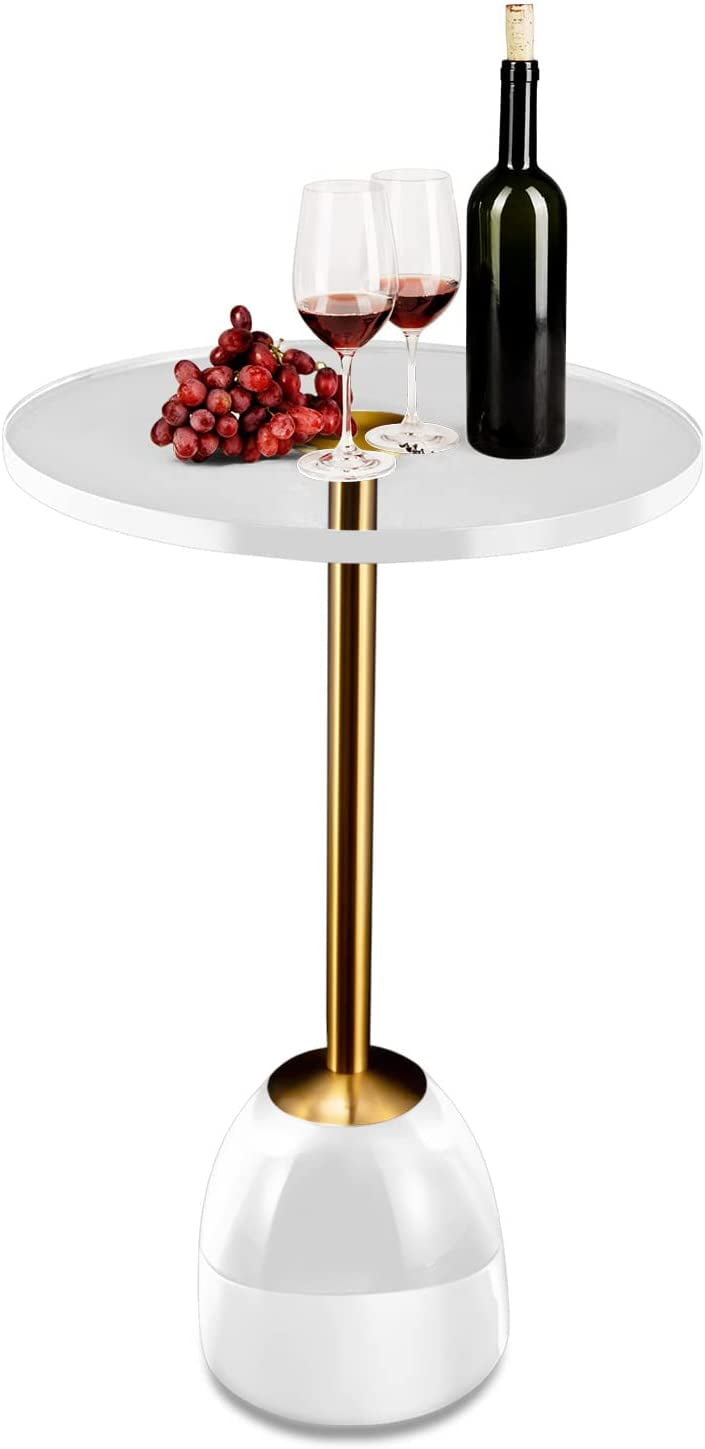 Miumaeov Clear Acrylic Table Simple Small Round Side Table Nordic ...