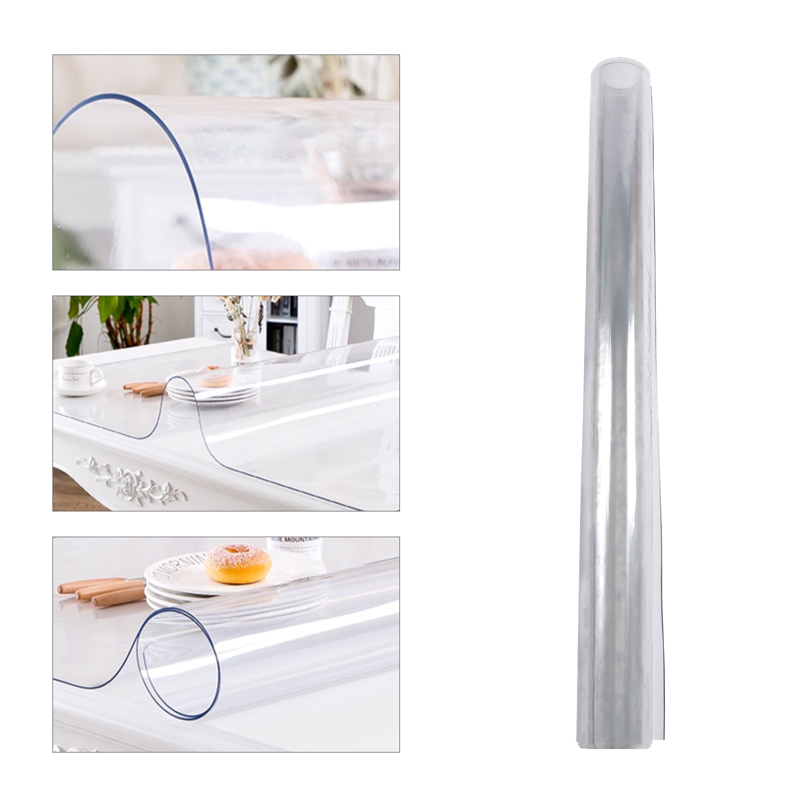 Miumaeov Clear Table Cover Protector, 2mm Thick Clear Desk Protector ...