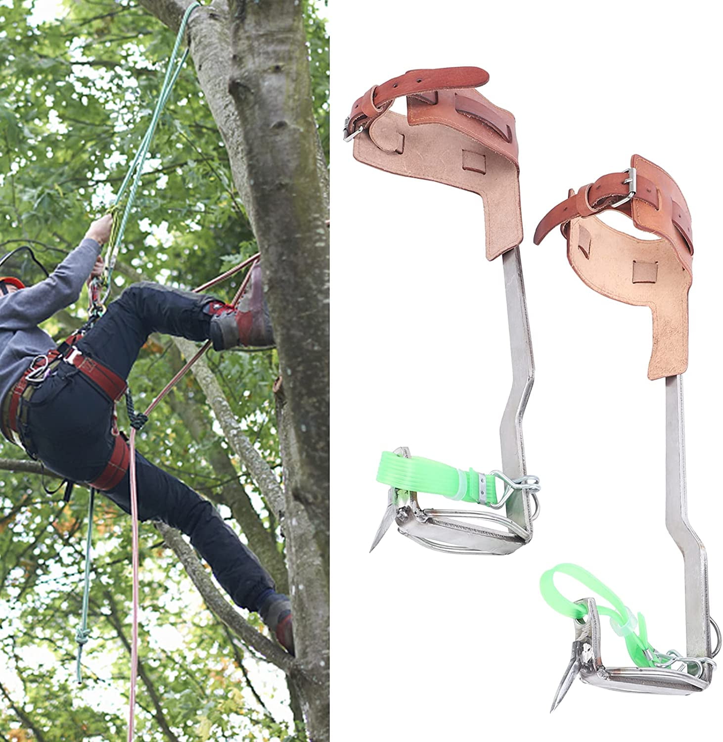 Miumaeov Climbing Spurs Tree Climbing Spikes Non-Slip Tree Climbing ...