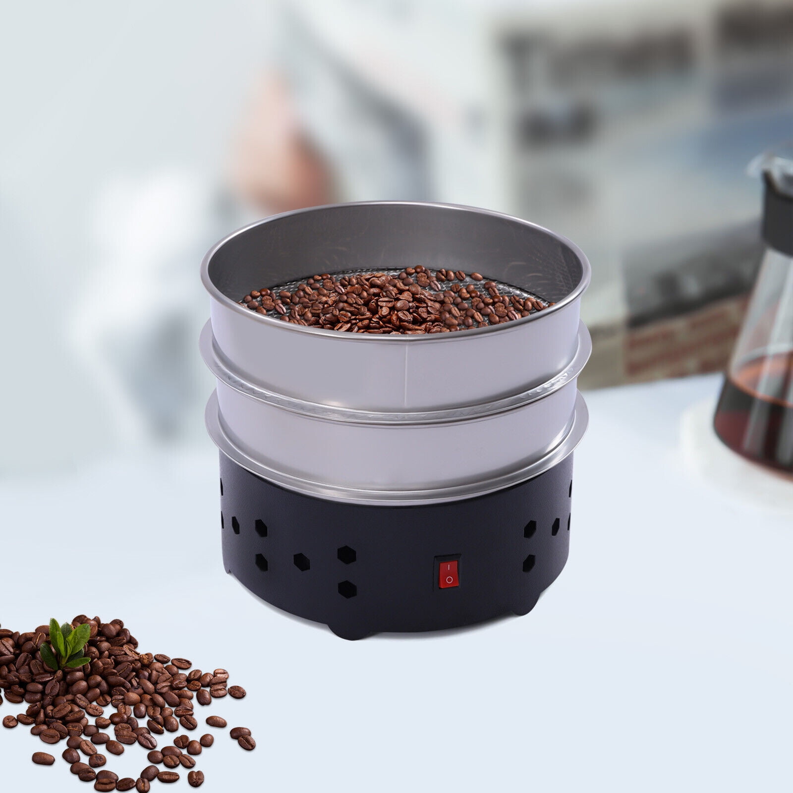 Miumaeov Coffee Bean Cooler 2 Layer 1.3 lb Electric Coffee Beans ...