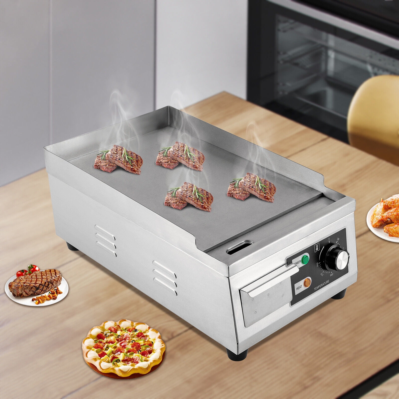 Miumaeov Commercial Electric Griddle Countertop Griddle Commercial ...