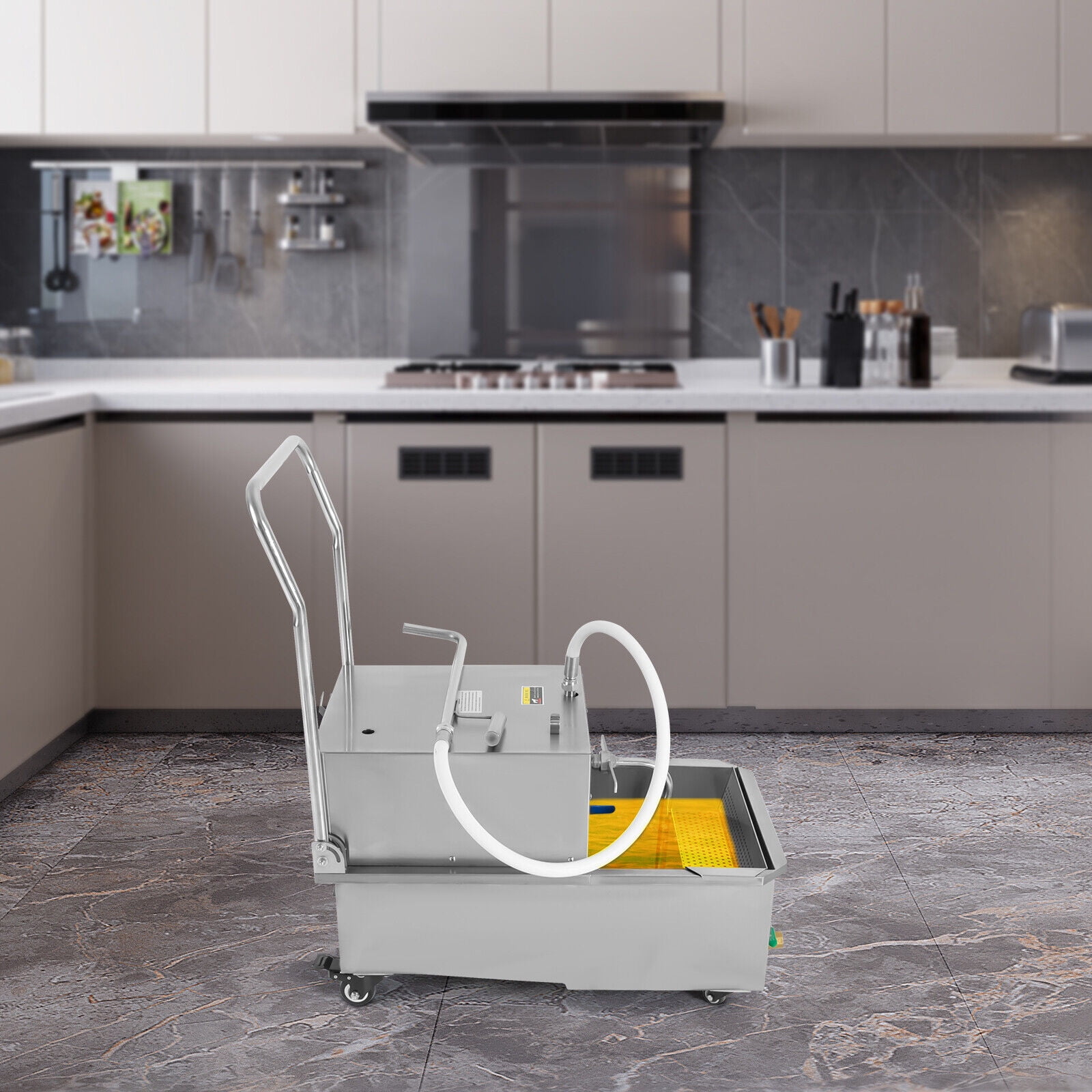 Miumaeov Commercial Fryer Oil Filter Cart Mobile Fryer Filter Machine ...