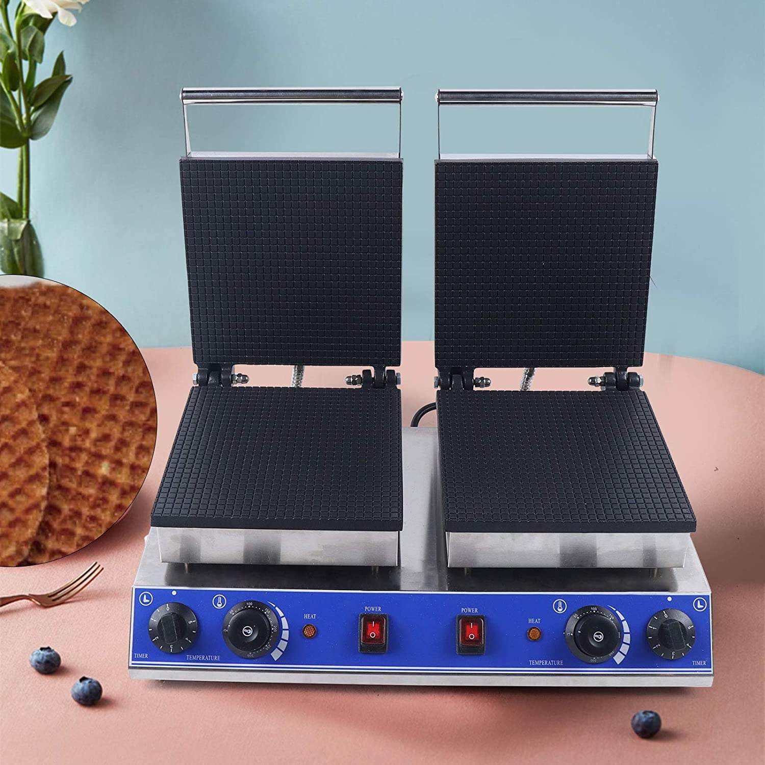 Miumaeov Commercial Ice Cream Cone Waffle Maker Machine Waffle Cone ...