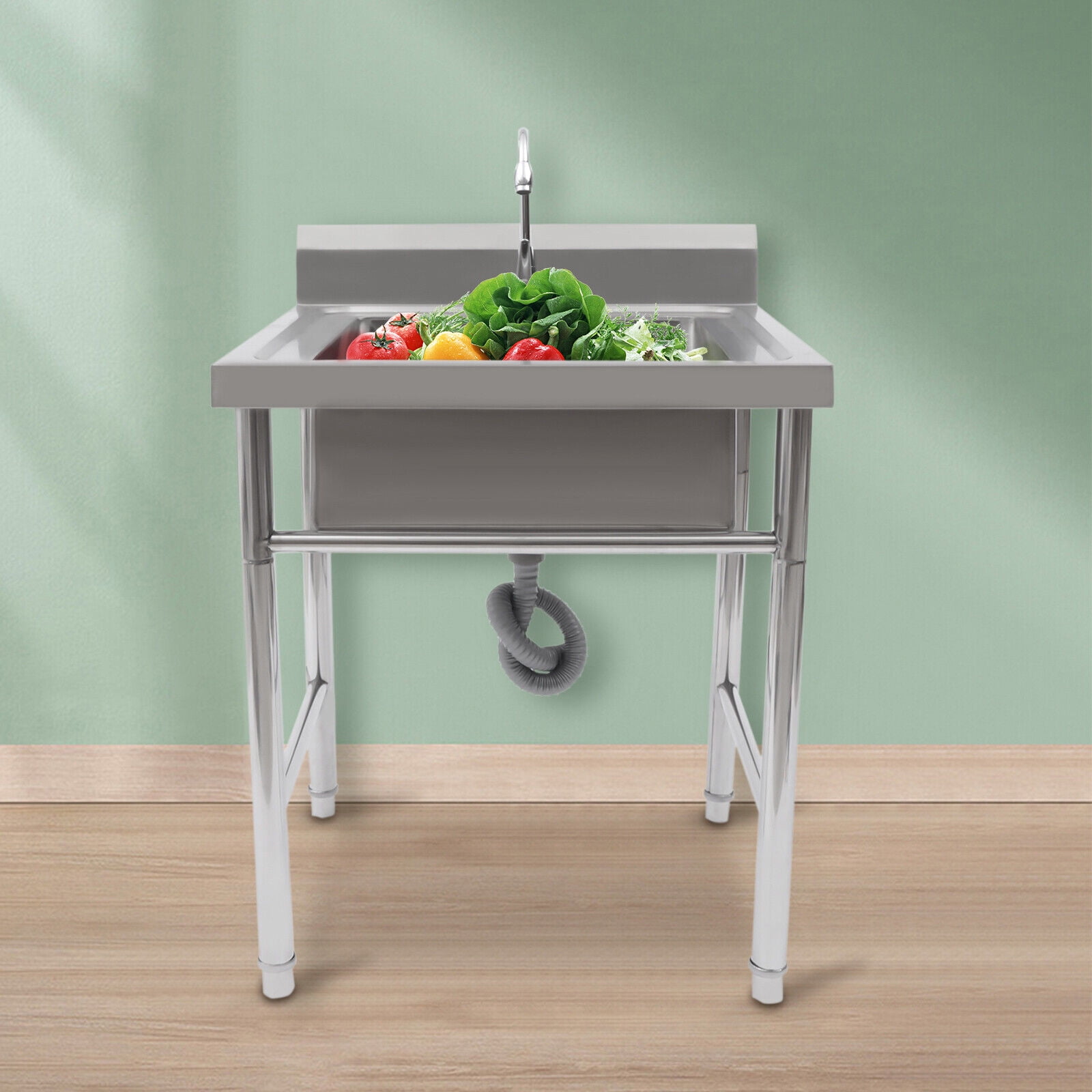 Miumaeov Silver Stainless Steel 6985 cm Rectangle Sink - Walmart.com