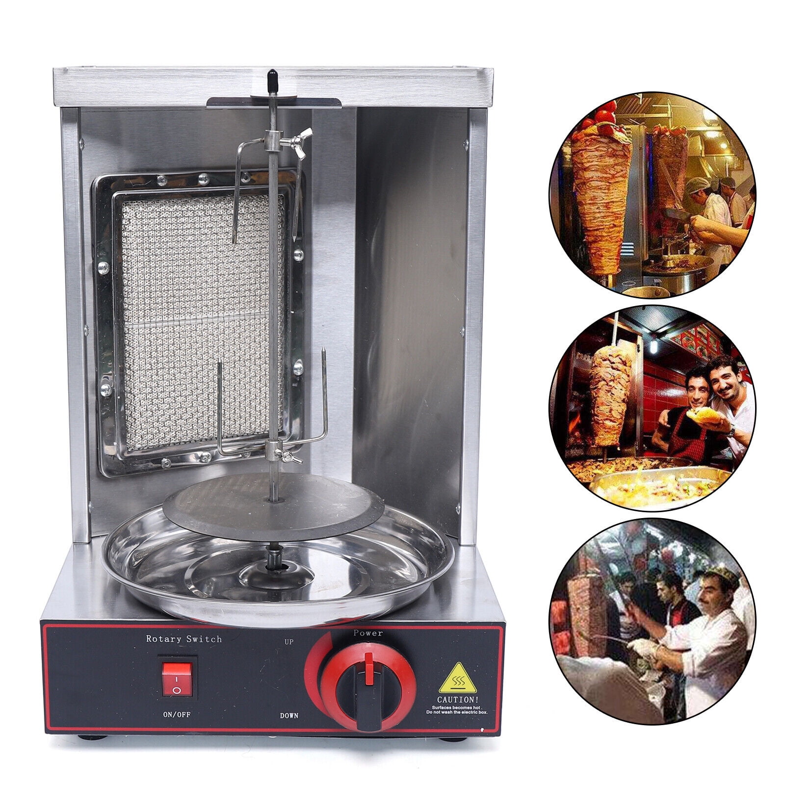Miumaeov Commercial Vertical Gas Doner Kebab Grill Meat Shawarma ...