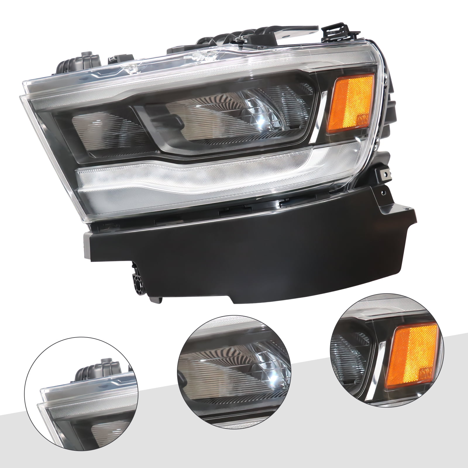 Miumaeov Compatible with DodgeRam 1500 2019-2021 Full LED Headlight ...
