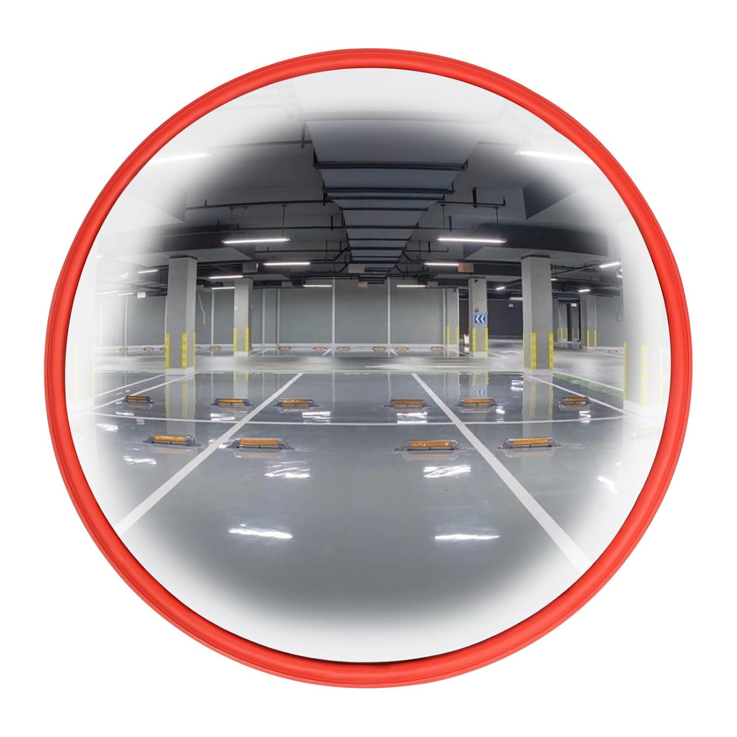 Miumaeov Convex Mirror for Blind Spots, 24 Inch Bright Red Safety ...