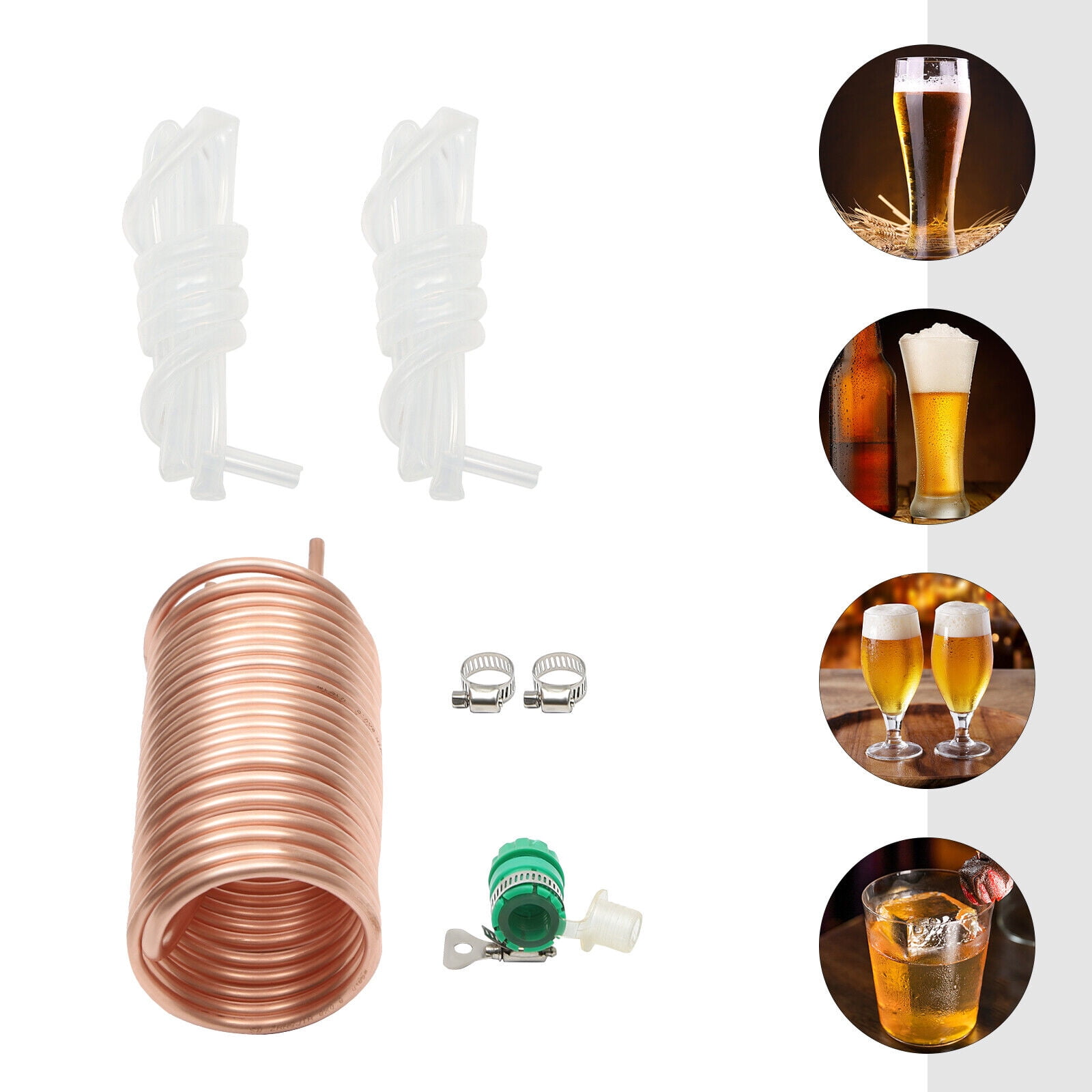 Miumaeov Copper Immersion Wort Chiller Coil Homebrew Immersion Cooling ...