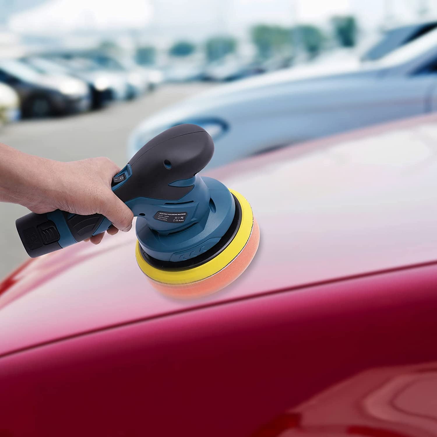 Miumaeov Cordless Car Buffer Polisher 6" Portable Polishing Polisher ...