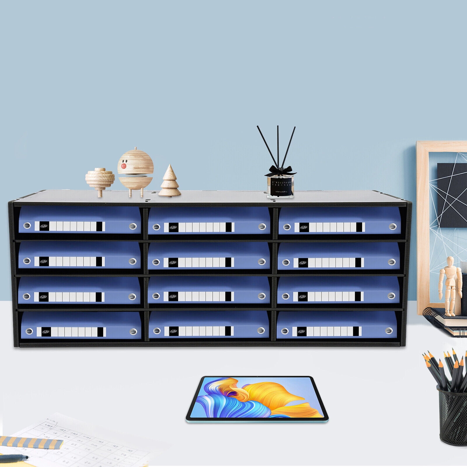 Miumaeov Countertop Mail Sorter Organizer PVC Literature Organizer For ...