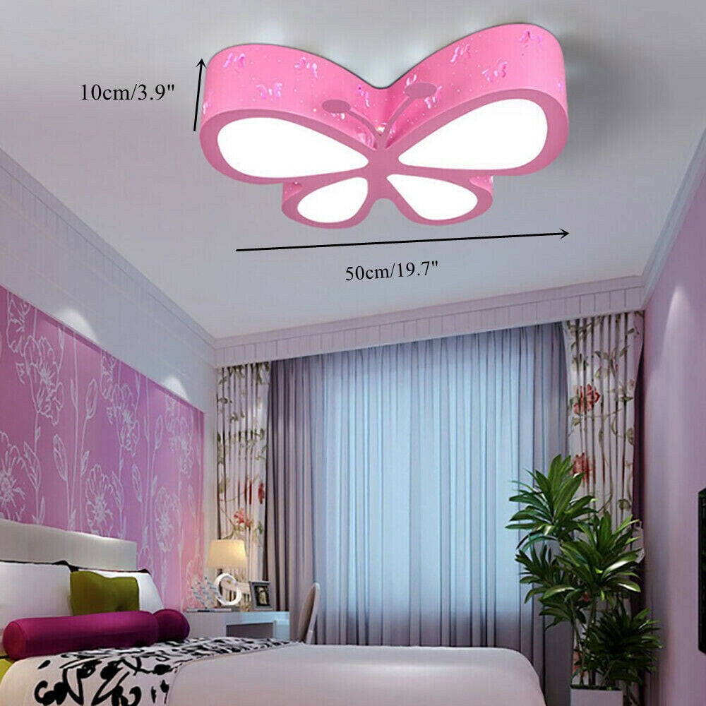 Miumaeov Creative Cartoon Butterflies Ceiling Light LED Dimmable Flush ...