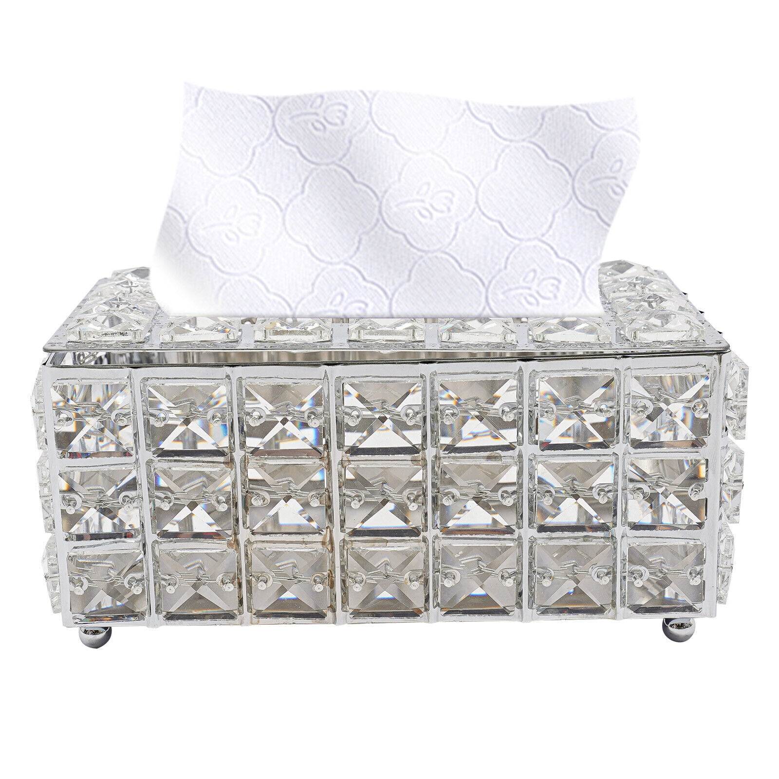 Miumaeov Crystal Tissue Box Home Napkin Holder Rhinestone Tissue ...