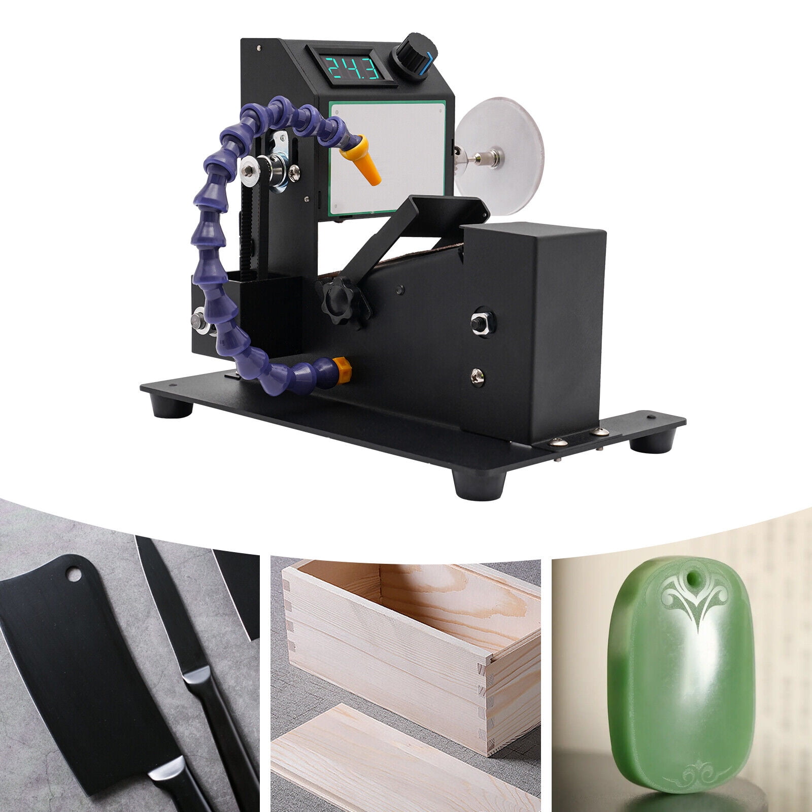 Miumaeov DIY Mini Electric Belt Grinder Machine Grinding Polishing ...