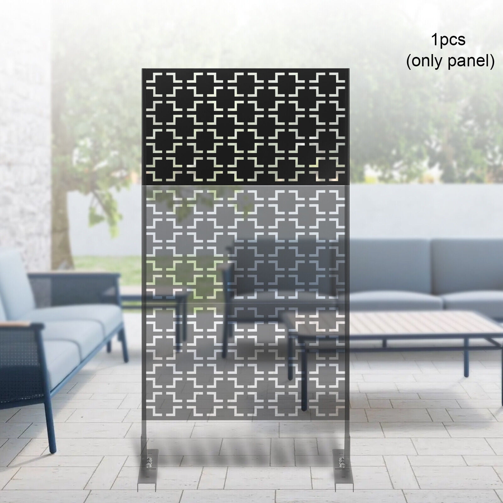 Miumaeov Decorative Privacy Screen Panel 46"H×23.6"W Metal Laser Cut ...