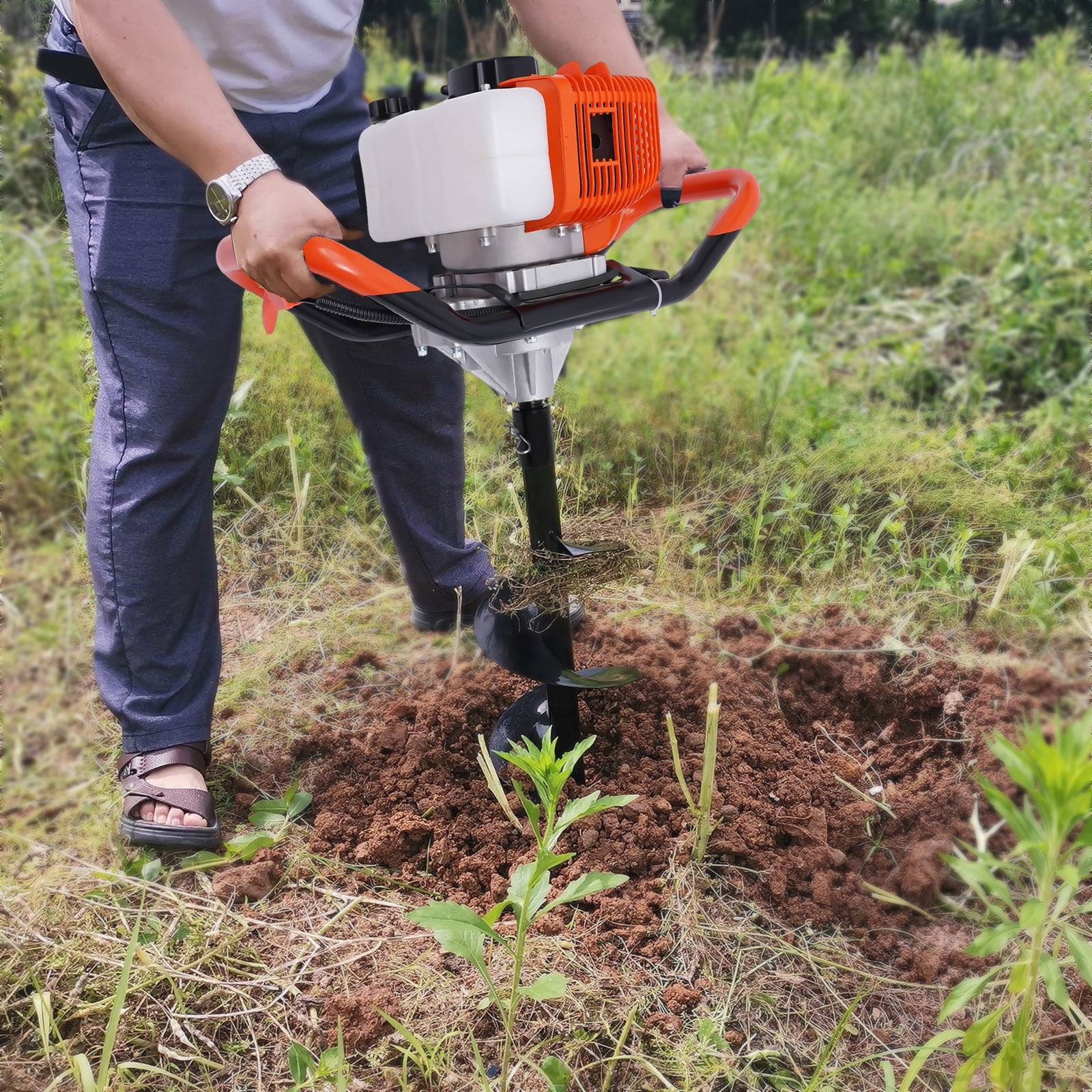 52CC 2.5HP EPA Certified Gas Powered Post Hole Digger Earth Auger Fence ...
