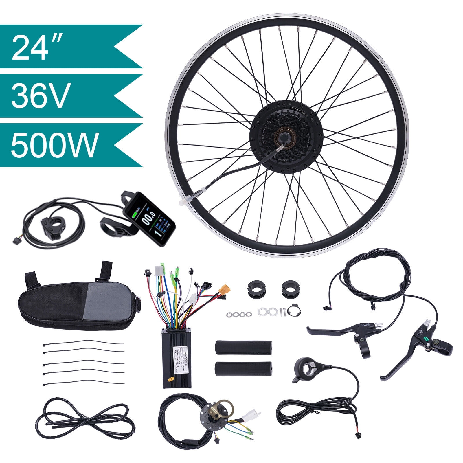 Miumaeov Electric Bicycle Motor Kit 36V 500W Front/Rear Wheel E-Bike ...
